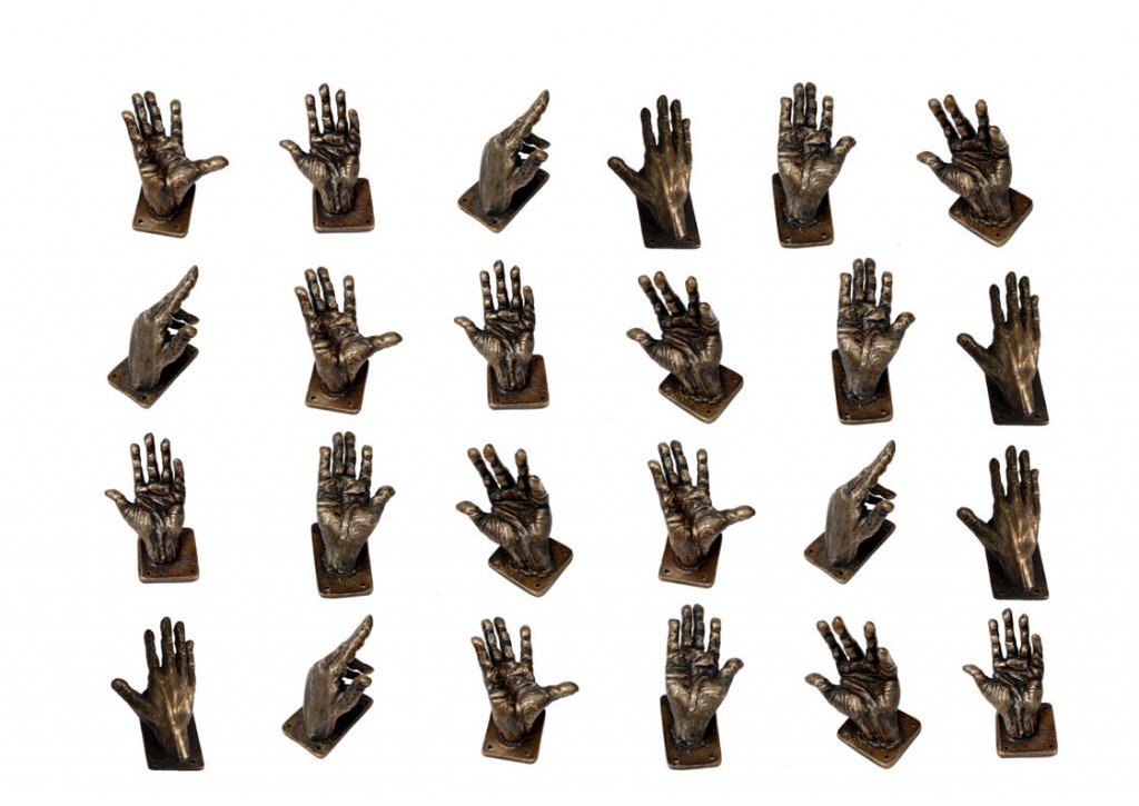 Bronze Hands Sculpture / Hook - DESIGNLUSH